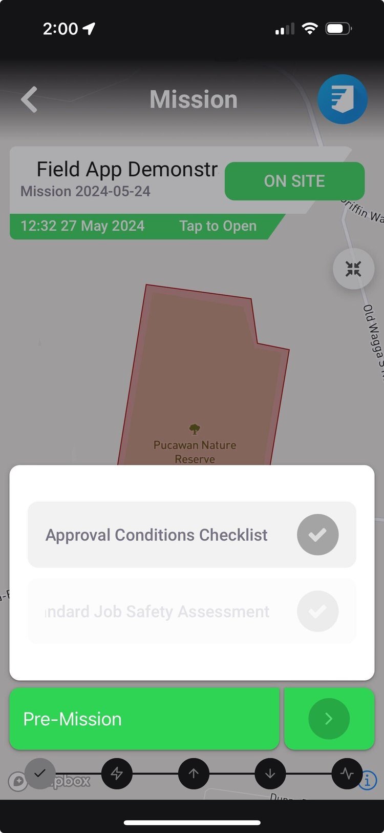Completing Missions in the Field App