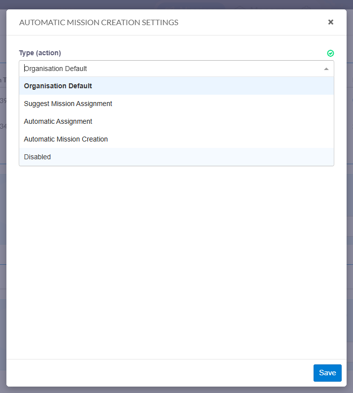 Configuring Automatic Mission Creation