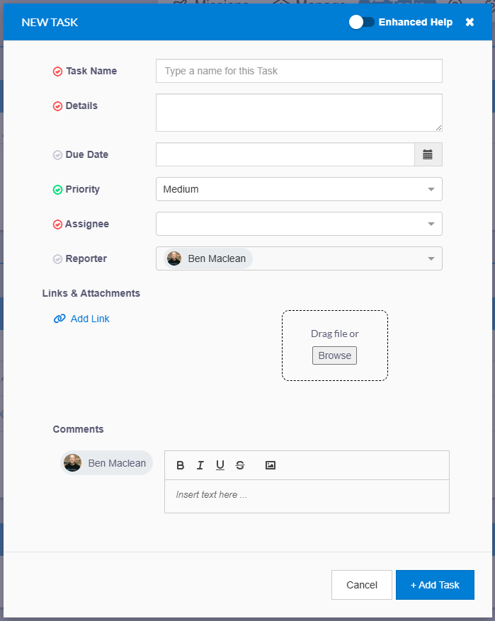 Tasks View (Office App)