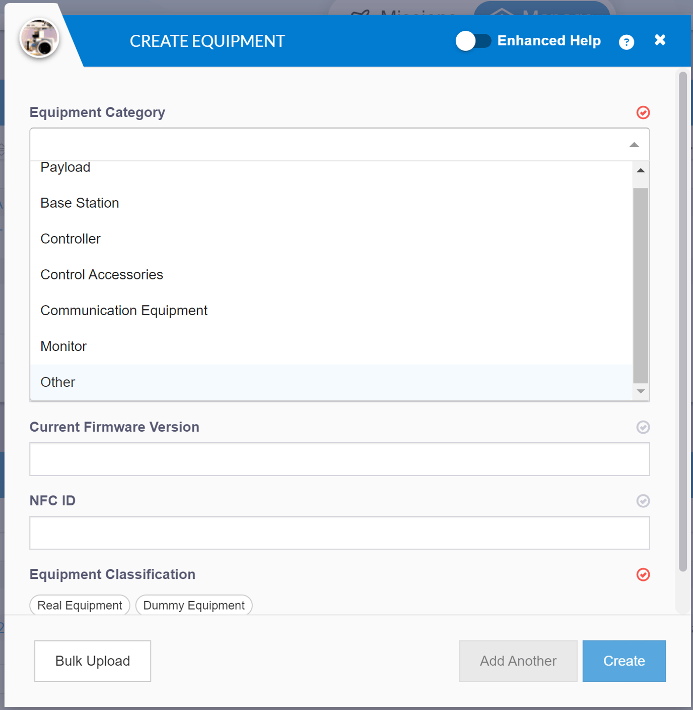 How to add Equipment