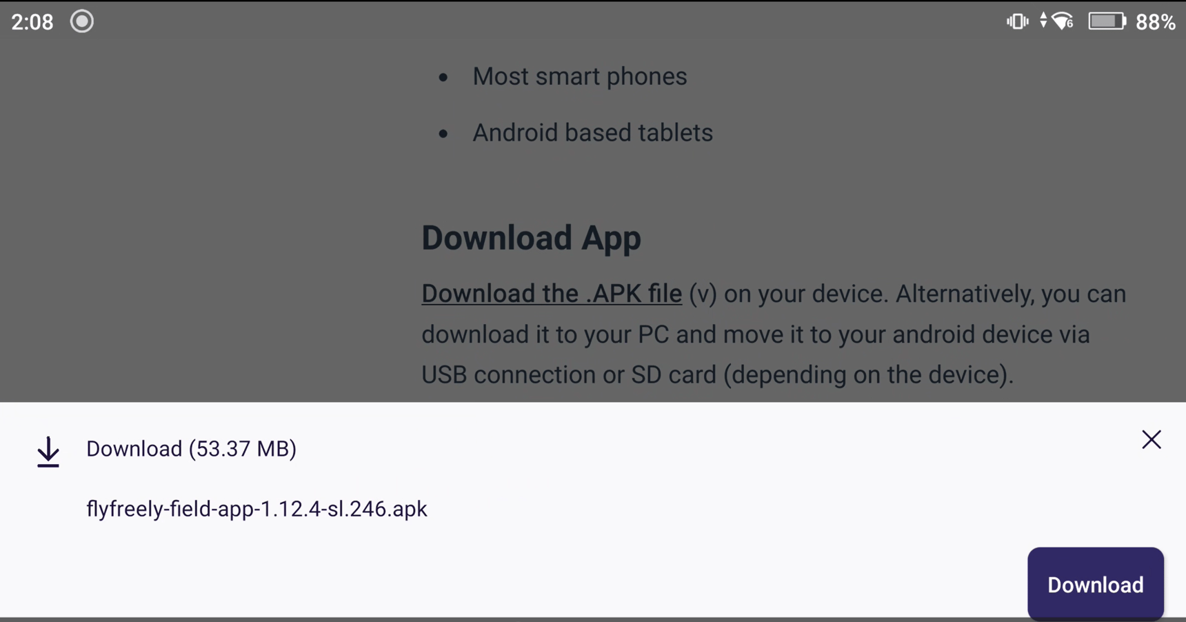 Running the Field App on Smart Devices