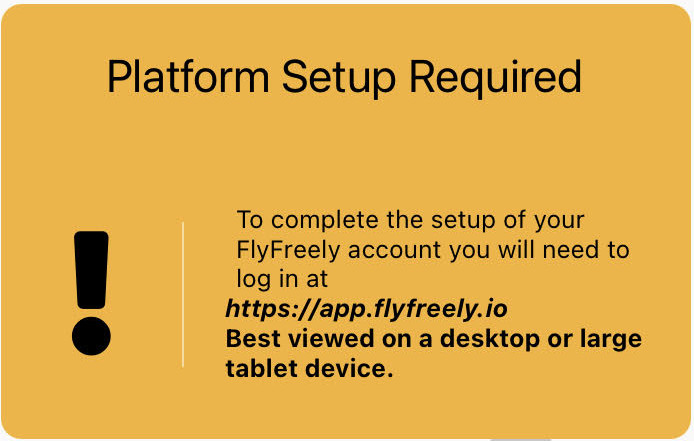How to fix "Platform Setup Required" Messages