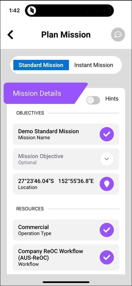 Instant Missions (Field App Mode)